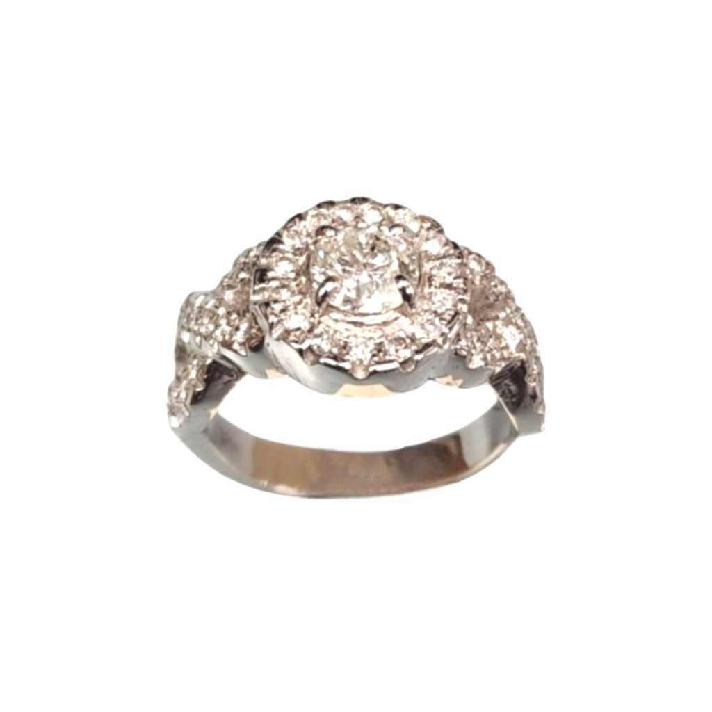 Infinity Halo Wedding Ring (WG) - Ryu's Jewelry